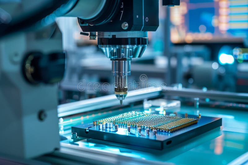 Microchip mounting on PCB stock image. Image of mounting - 316578405