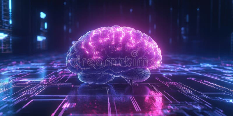 Microchip Neural Network Diagram Stock Photo - Image of future, circuit ...