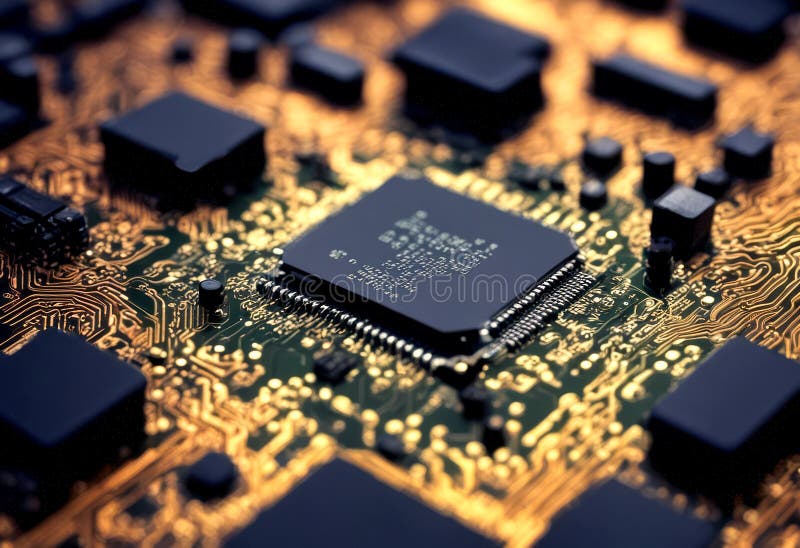 Microchip Neuronal Background Ai Intelligence Circuit Vertical Board ...