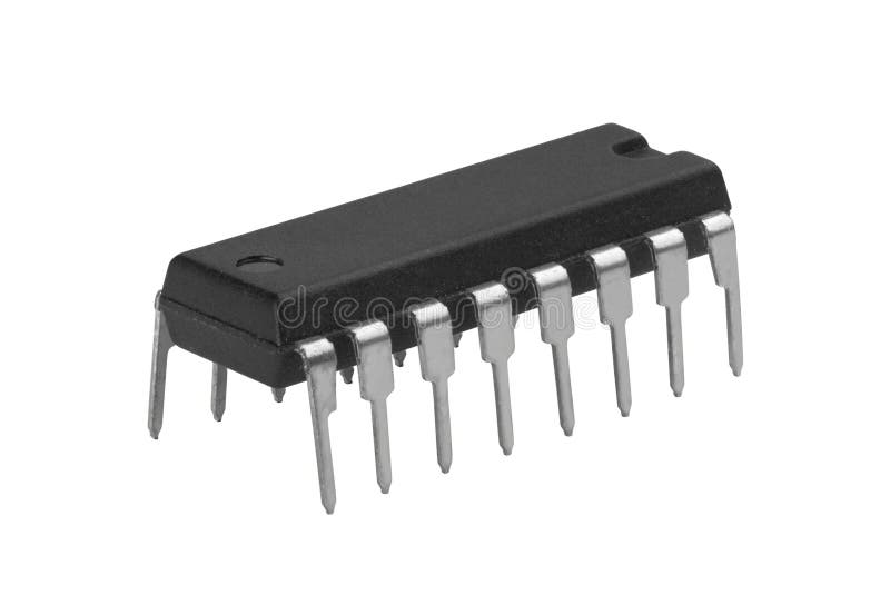 Computer CPU Chip Isolated stock image. Image of information - 50560227