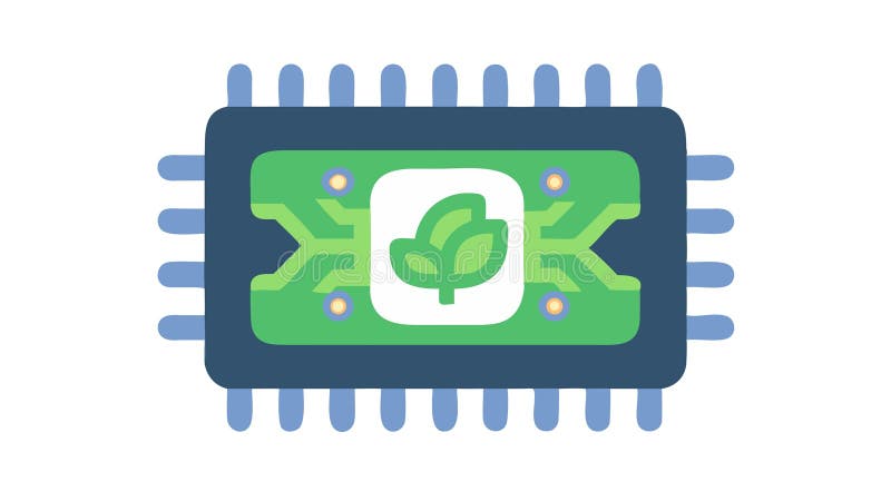 Microchip with Plant Growth, Agricultural Tech, Smart Farming, Vector ...