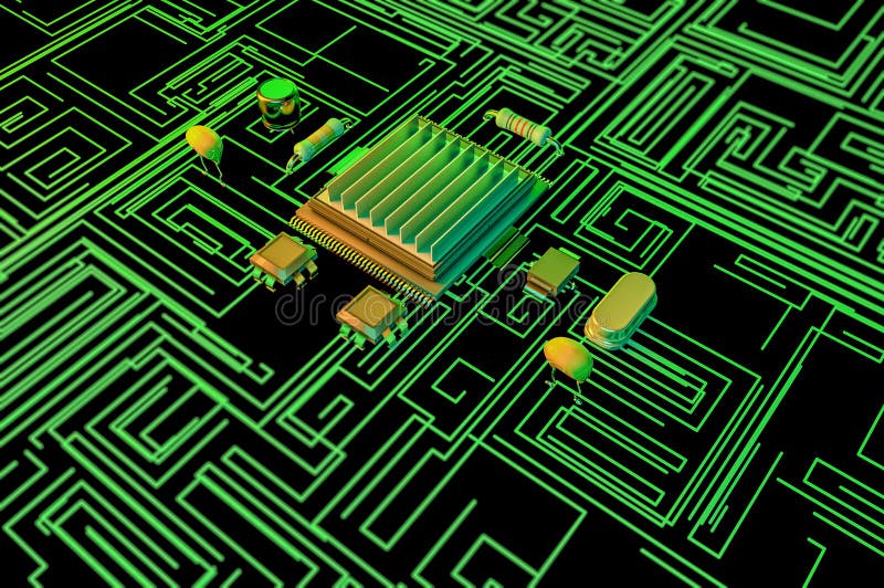 Microchip Power And Speed Presentation Of The New Microchip Processor Of A Computer Cpu
