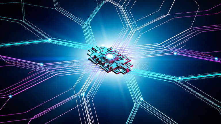 Microchip, Power and Speed. Presentation of the New Microchip. Processor of a Computer. Cpu ...