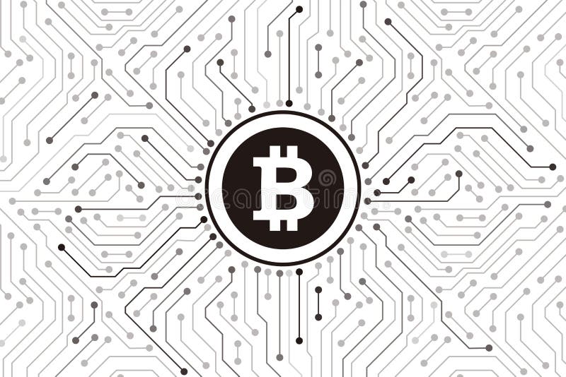 Microchip Processor with Golden Bitcoin Editorial Stock Image ...