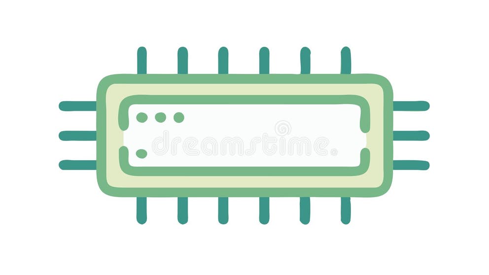 Microchip or Processor Outline Icon Technology , Vector Design ...
