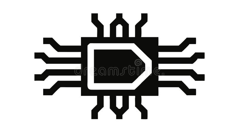 Microchip Processor Technology Circuit Computing Vector, Vector Design Generative AI Stock ...