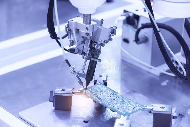 Microchip Production Factory. Technological Process Stock Image - Image ...