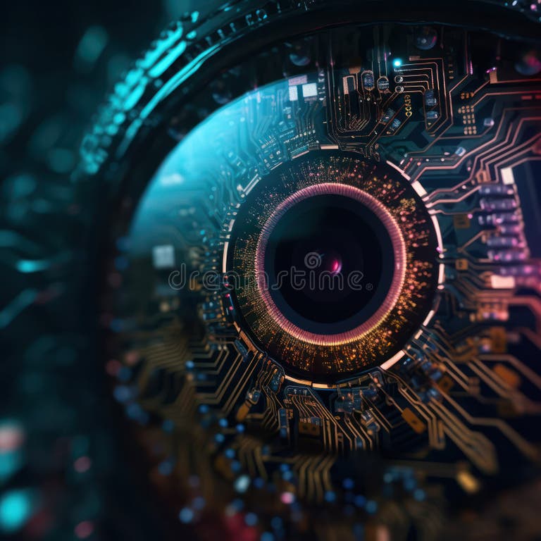 Microchip in the Pupil of the Eye, Artificial Intelligence, Electronic ...