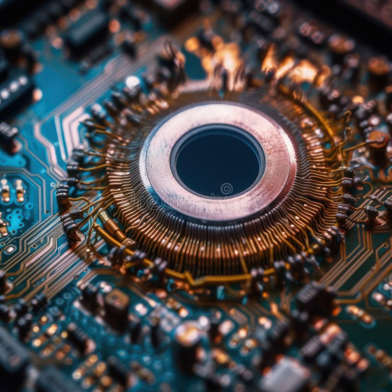 Microchip in the Pupil of the Eye, Artificial Intelligence, Electronic ...