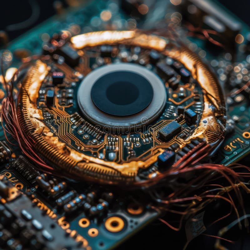 Microchip in the Pupil of the Eye, Artificial Intelligence, Electronic ...