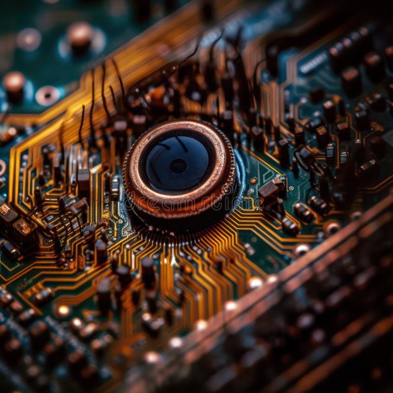 Microchip in the Pupil of the Eye, Artificial Intelligence, Electronic ...