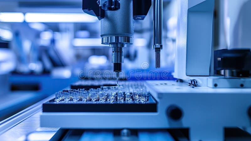 Microchip Quality Inspection Machine Stock Image - Image of innovation ...