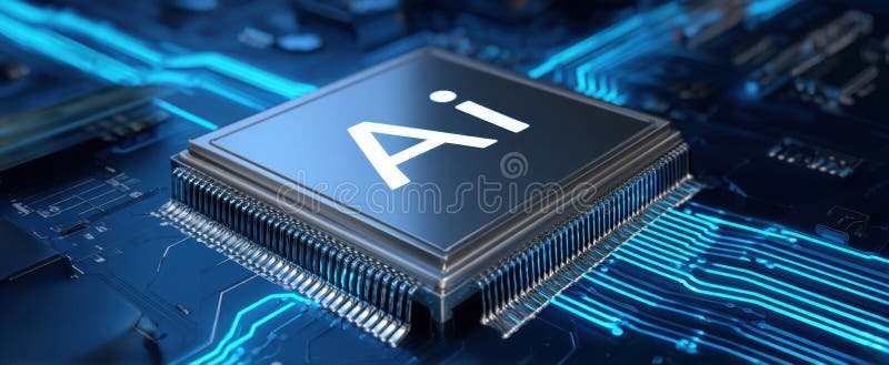 The Microchip Representing Artificial Intelligence in a Digital ...