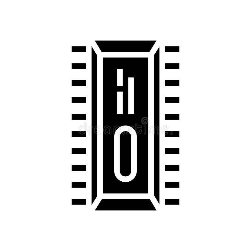 Microchip Semiconductor Manufacturing Glyph Icon Vector Illustration ...