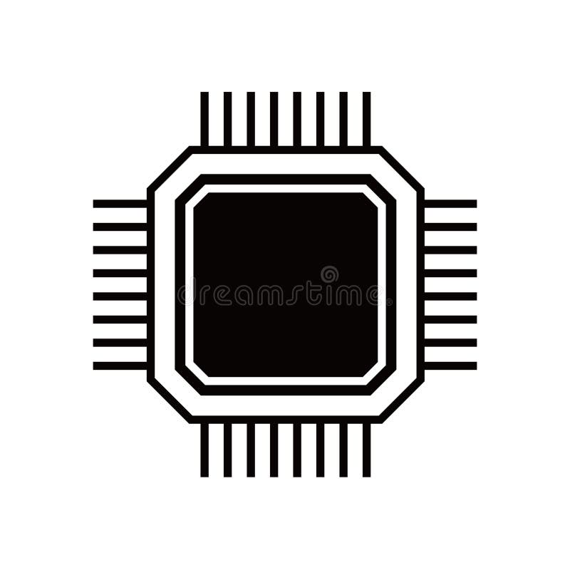 Microchip sign and symbol. stock vector. Illustration of microchip ...