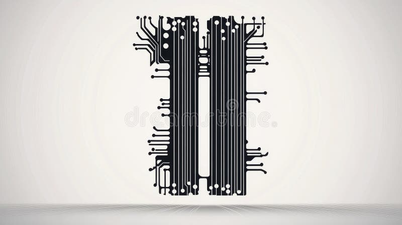 A Microchip Symbol Representing Technology and Innovation Against a ...