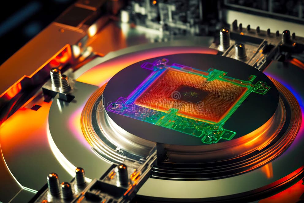 Microchip and Transistor Innovation Wafer Semiconductor Manufacturing Stock Illustration ...