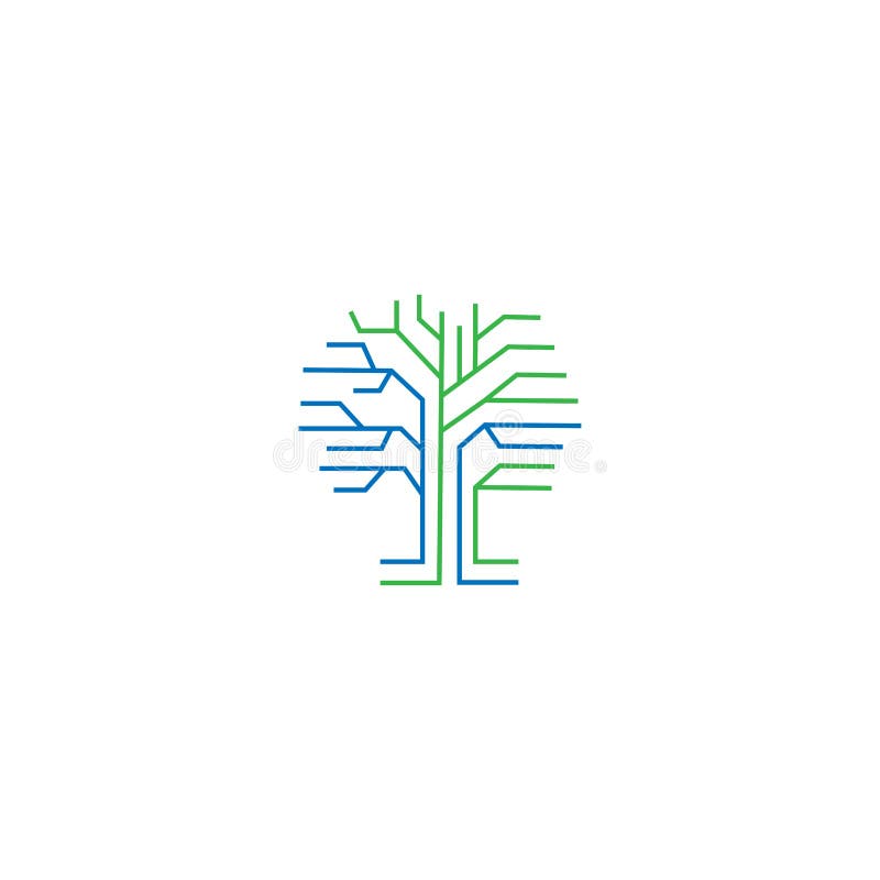Microchip Tree Logo. Digital Tree, Technology, Nature, Wireless ...