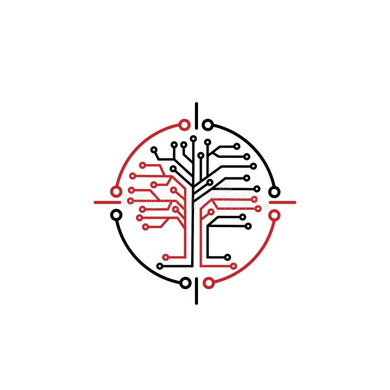 Microchip Tree Logo. Digital Tree, Technology, Nature, Wireless ...