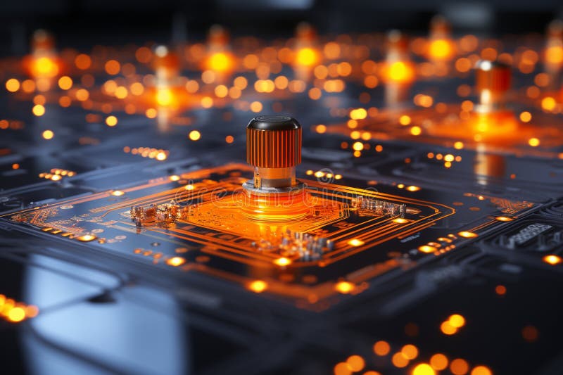Microchip Using Photolithography Deposition Processes Stock ...