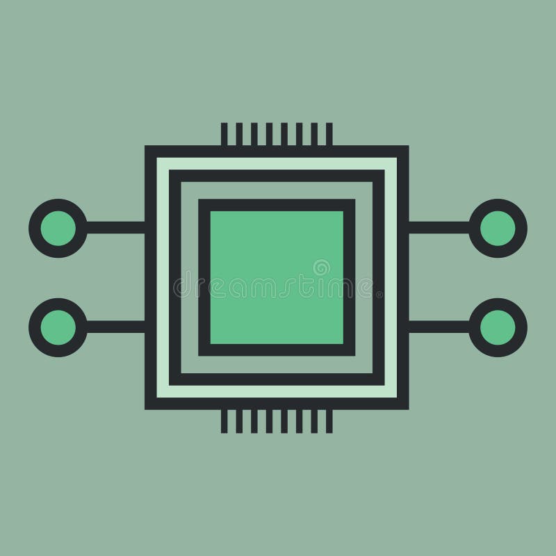 Microchip. Vector Illustration Decorative Design Stock Vector ...