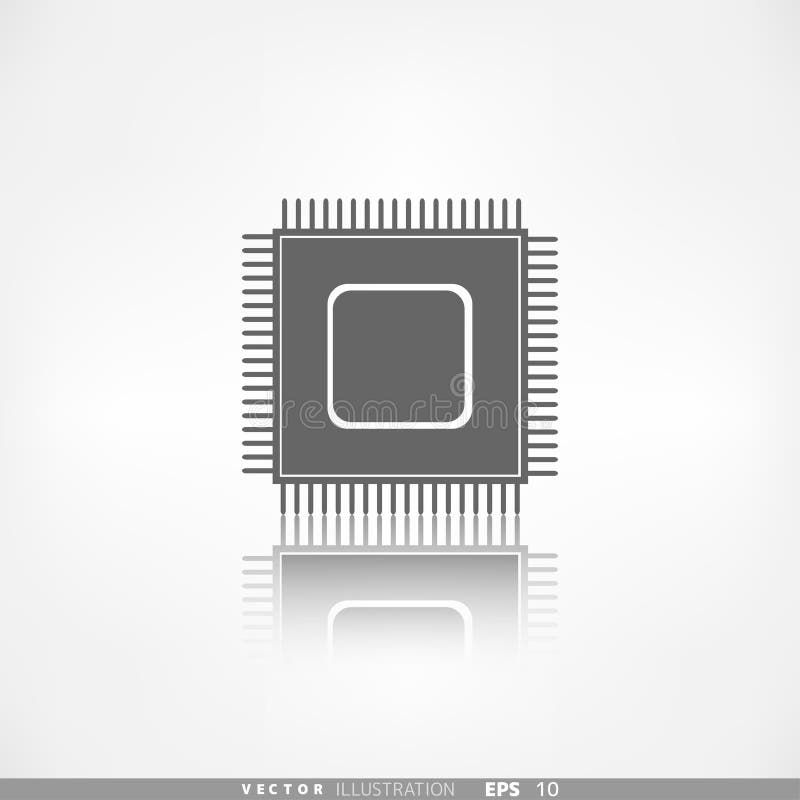 Microchip Web Icon. Application Button. Stock Vector - Illustration of ...