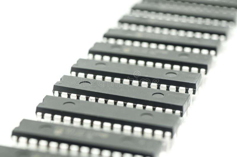 Microchips stock image. Image of white, chip, electronics - 46915395