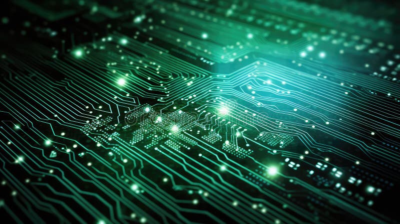 Microchips Information Technology Symbols Stock Illustration ...