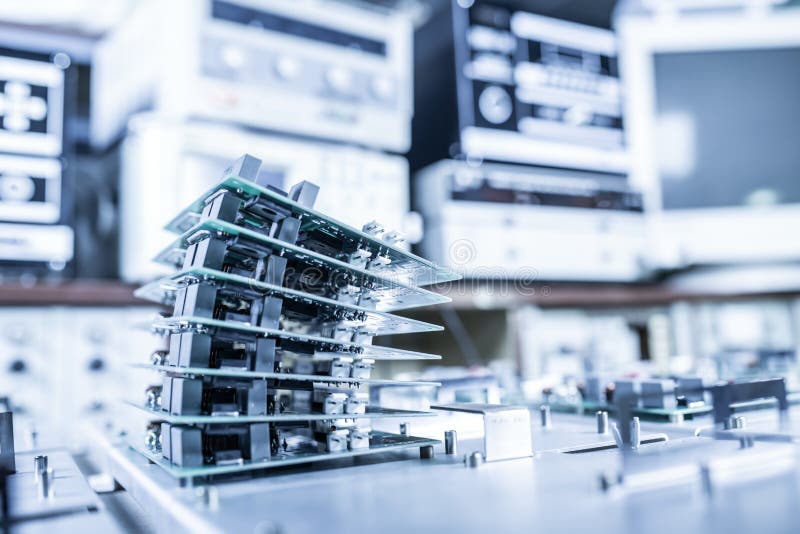 Microchips are Stacked on Top of Each Other Stock Image - Image of ...