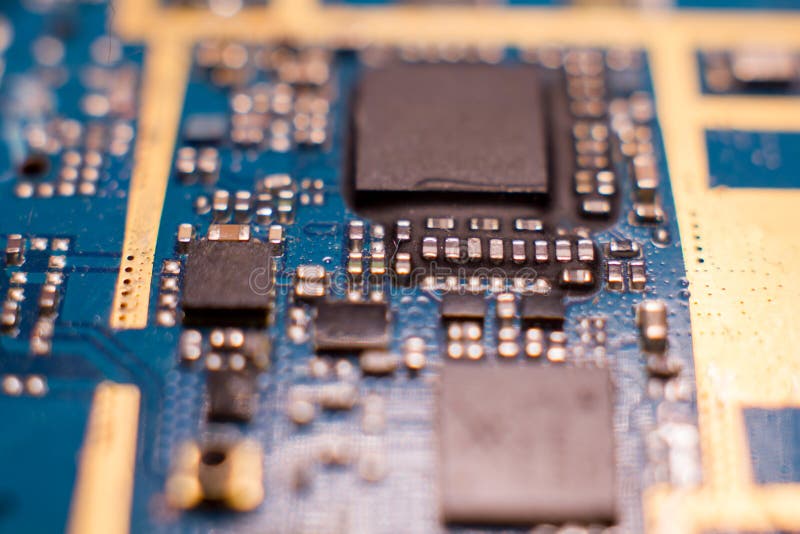 Microcircuit Board Close-up Stock Image - Image of hardware ...