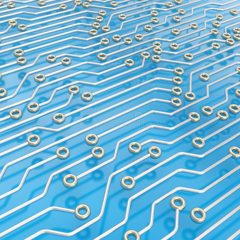 Microcircuit Chip Scheme As Abstract Background Stock Illustration ...