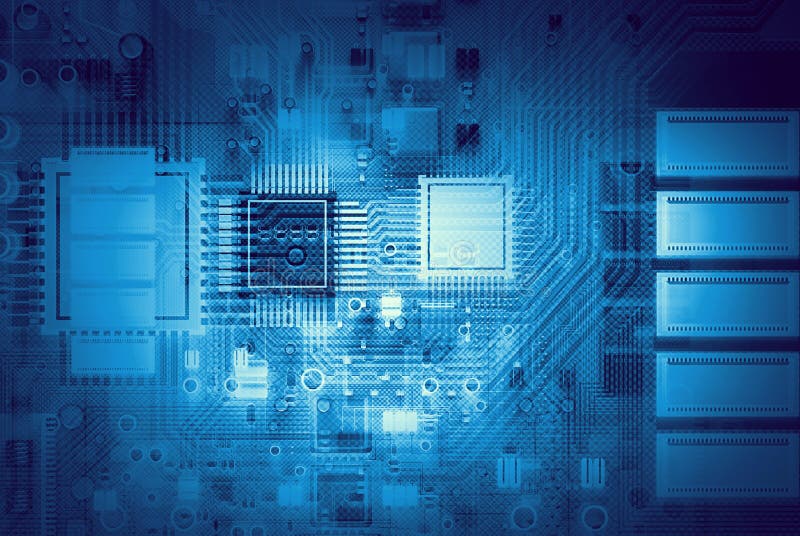 Microcircuit Digital Background . Mixed Media Stock Image - Image of ...