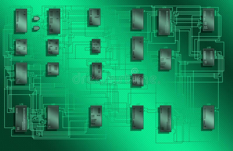 Microcircuitos stock de ilustración. Ilustración de semiconductor - 7215149