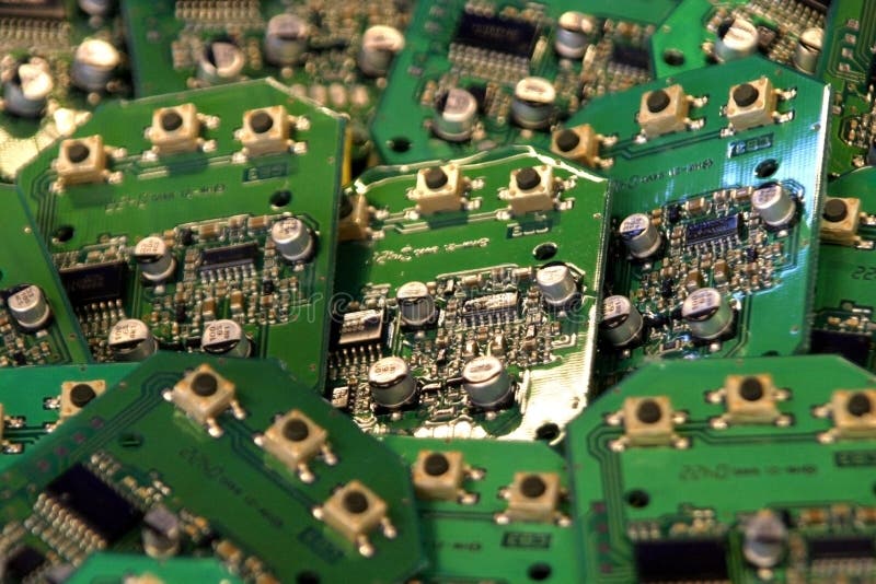 Microcircuitos Electrónicos Foto de archivo - Imagen de cierre, duro ...