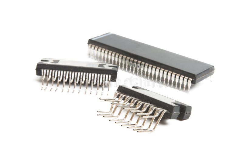 Microcircuits isolated stock image. Image of white, microprocessor ...