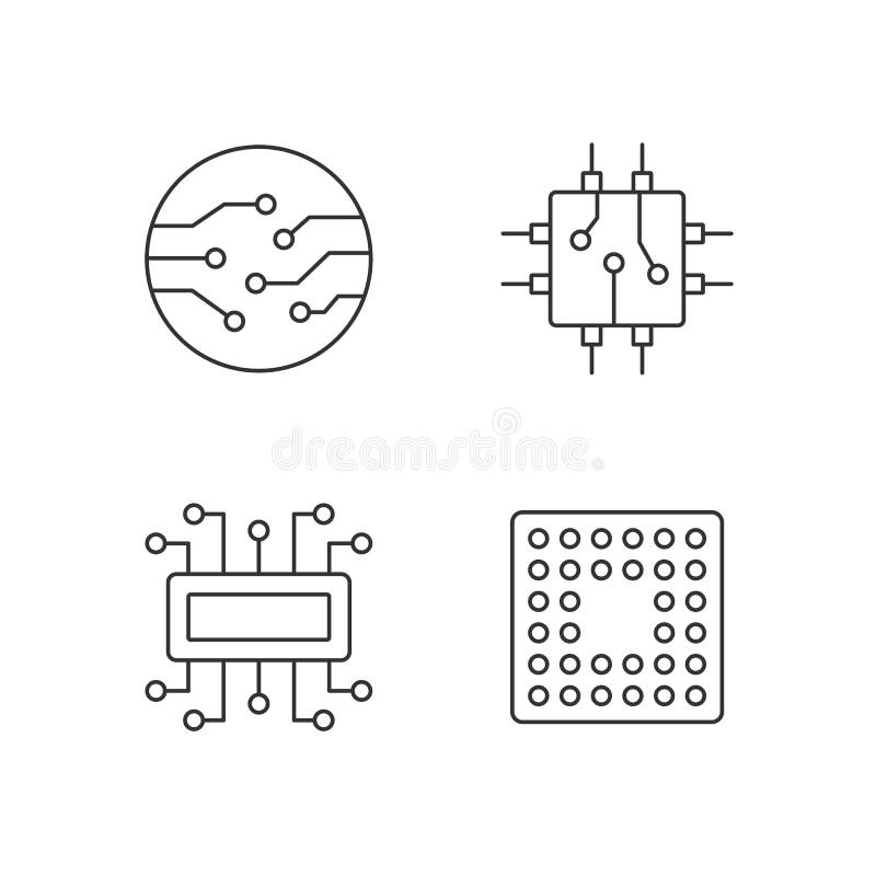 Cpu Computer Socket Types Stock Illustrations – 8 Cpu Computer Socket ...