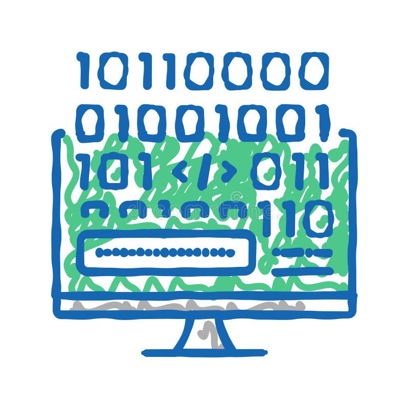 Microcode Development Icon Doodle Illustration Stock Illustration ...