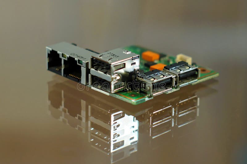 Microcomputer Board - Electronic Components Mounted on PCB - Printed ...