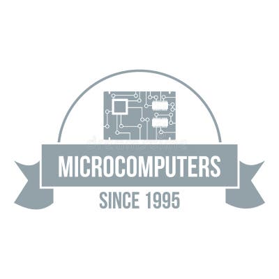 Microcomputers Logo, Simple Gray Style Stock Vector - Illustration of ...