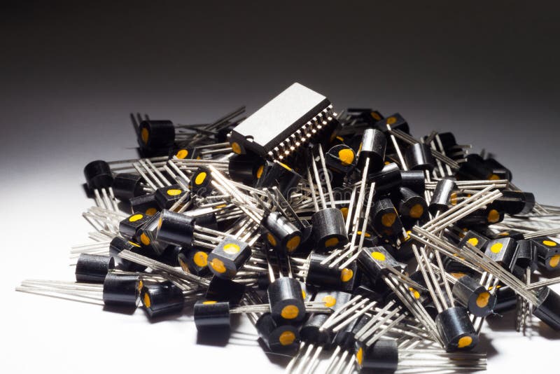 Microcontroller on the Heap of Transistors Stock Photo - Image of ...