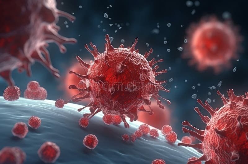 Microcosm Virus Microscopic Particle. Generate Ai Stock Photo - Image ... Microcosm Virus Microscopic Particle. Generate Ai Stock Photo - Image ...