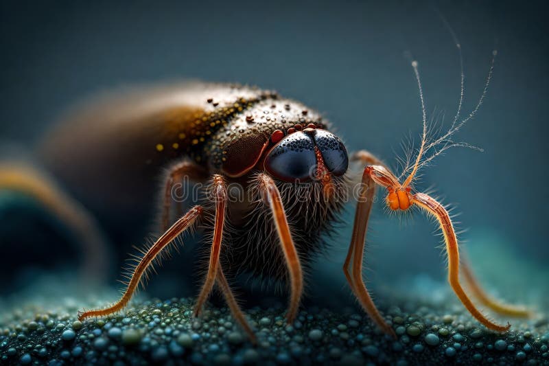 Microcosmic Marvel: Hyper Realistic Close-Up of Tiny Insect in ...