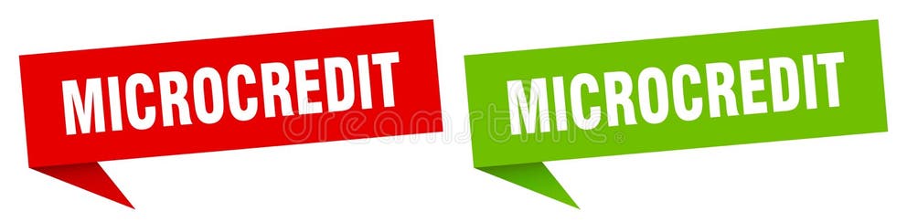 Microcredit Banner. Microcredit Speech Bubble Label Set Stock Vector ...
