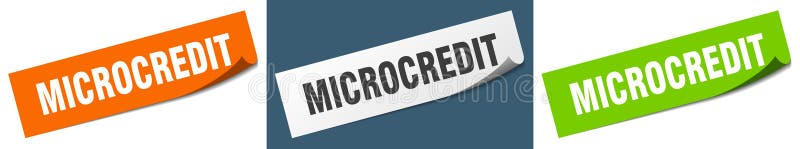 Microcredit Banner. Microcredit Speech Bubble Label Set. Stock Vector ...