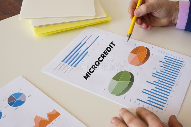 MICROCREDIT Sign on the Screen Stock Image - Image of changer, fast ...