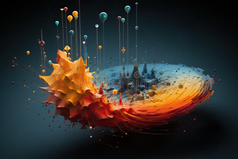 Microdynamics in Colors on a Black Background. Stock Image - Image of ...