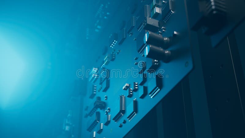 Microelectronics and Chip Manufacturing. Technology Concept Stock ...