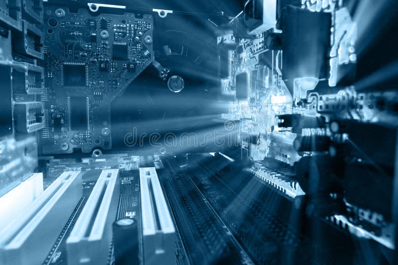 Microelectronics Computer Chip Background Stock Image - Image of ...