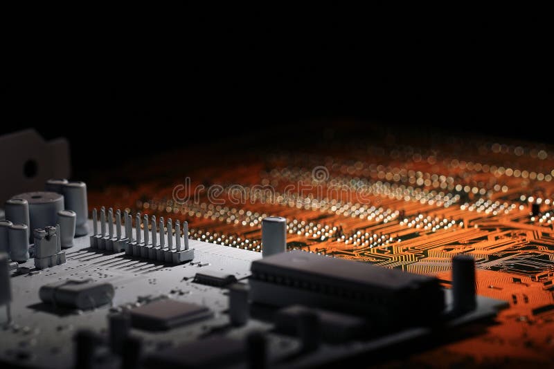 Microelectronics Computer Chip Background Stock Image - Image of ...