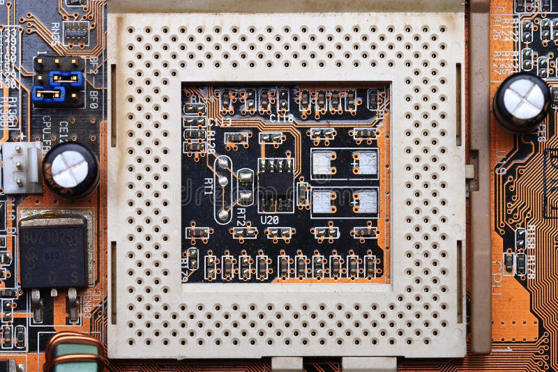 Microelectronics Computer Chip Background Stock Image - Image of ...